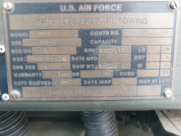 Global GSE - Used Stewart & Stevenson MB2 Aircraft Tug/ Pushback Tractor